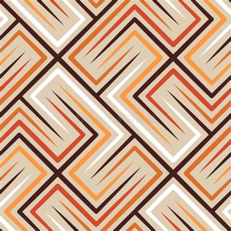 Geometric Pattern With A Maze Of Interlocking Thin Multicolored Lines On A Beige Background