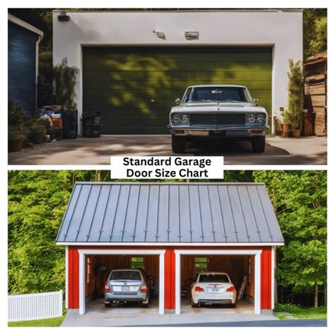 Standard Garage Door Size Chart Standard Garage Door Sizes Garage