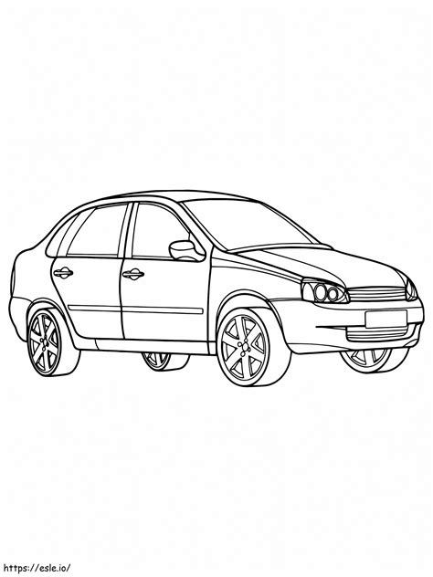 Simple Hatchback Car Design Coloring Page