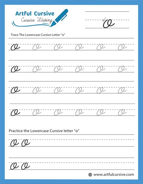 Cursive Alphabet Letter O Worksheet
