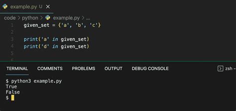 Python Program To Check If A Set Contains An Element Or Not Codevscolor