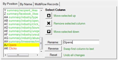 Arrange Rename Column Analytics Edge