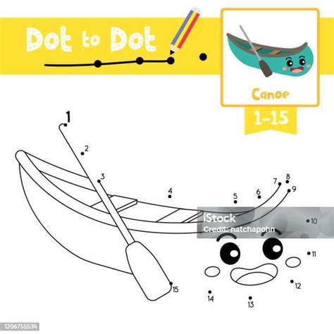 도트 교육 게임 및 색칠 공부 카누 만화 캐릭터 관점 벡터 일러스트 0명에 대한 스톡 벡터 아트 및 기타 이미지 0명 15