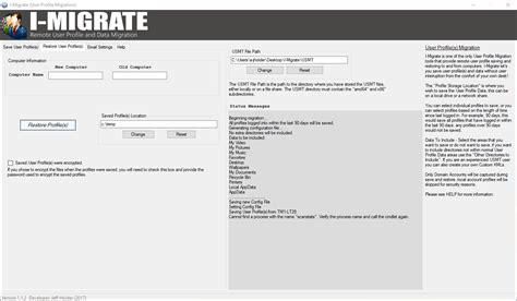 Remote User Profile Migration Application Rpowershell