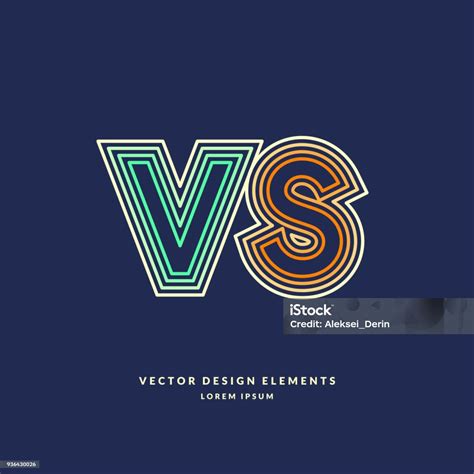 대결 Vs의 밝은 포스터 기호 같은 로고 일 수 있다 어두운 배경에서 벡터 일러스트 레이 션 Championship에 대한 스톡 벡터 아트 및 기타 이미지 Istock