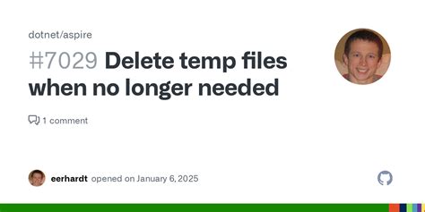 Delete Temp Files When No Longer Needed · Issue 7029 · Dotnetaspire · Github