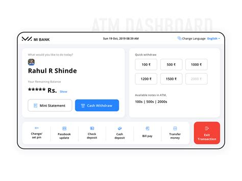 ATM Dashboard UX UI Design Concept Behance ATM Dashboard UX UI Design Concept Behance