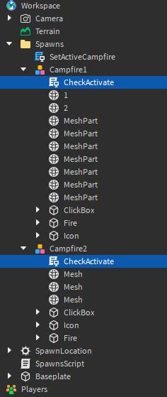 Campfire Spawnpoint Scripting Support Developer Forum Roblox