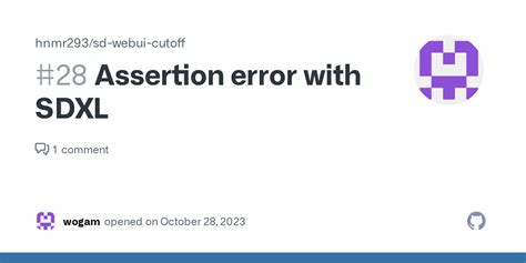 Assertion Error With Sdxl · Issue 28 · Hnmr293sd Webui Cutoff · Github