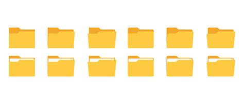 폴더 데이터 벡터 아이콘 집합입니다 문서 디렉터리 기호 0명에 대한 스톡 벡터 아트 및 기타 이미지 0명 가득 찬 개념