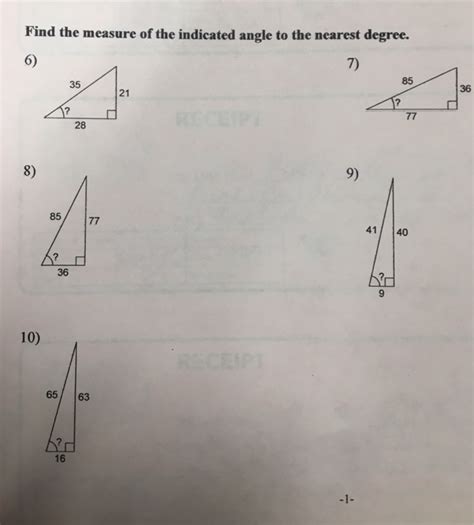 Solved Find The Measure Of The Indicated Angle To The