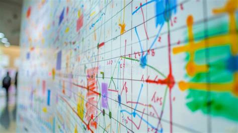 A Wall Covered In Colorful Graphs And Charts Showcasing Realworld