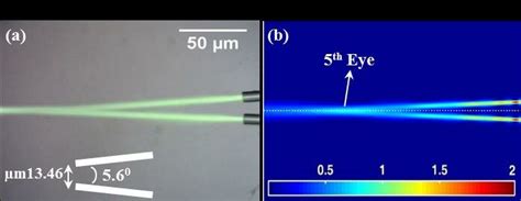 A Experimental Observation Image And B Simulated Light Beam