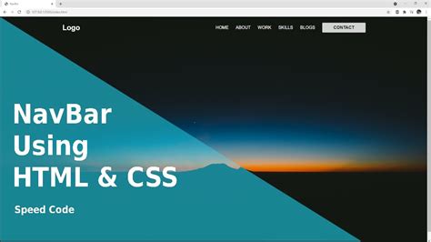How To Create Navigation Bar Using Html And Css Youtube