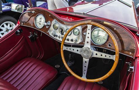Wallpaper Sports Red Interior British Roadster Racing Vintage