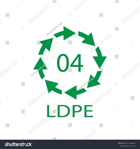 Ldpe 04 Recycling Code Symbol Plastic Stock Vector Royalty Free