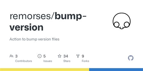 Github Remorsesbump Version Action To Bump Version Files