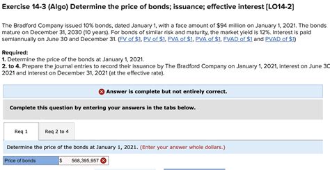solved exercise 14 3 algo determine the price of bonds