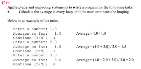 Solved C Apply If Else And While Loop Statements To Write Chegg