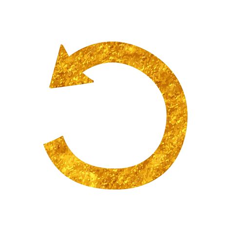 Premium Vector Counterclockwise Rotating Arrow Drawing In Gold Color