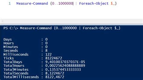 measure command a speed comparison foreach vs foreach object sid