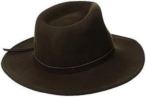 Scala Classico Mens Crushable Felt Outback Hat Large Olive