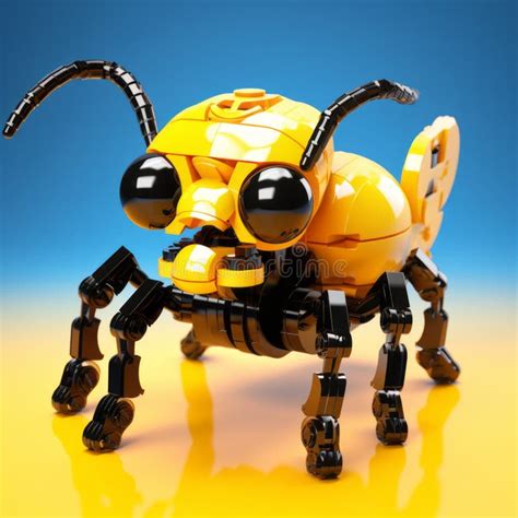 Lego Brick Bug Realistic Yet Stylized Technological Art Stock Illustration Illustration Of