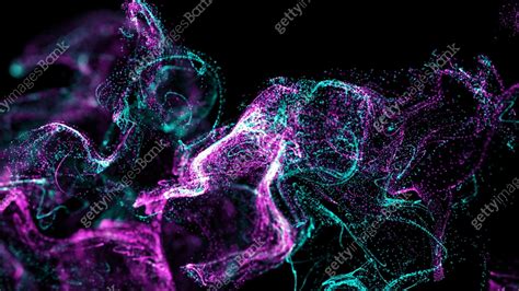 3d Render Of Abstract Fractal Particles Field Detailed Chaotic Fluid