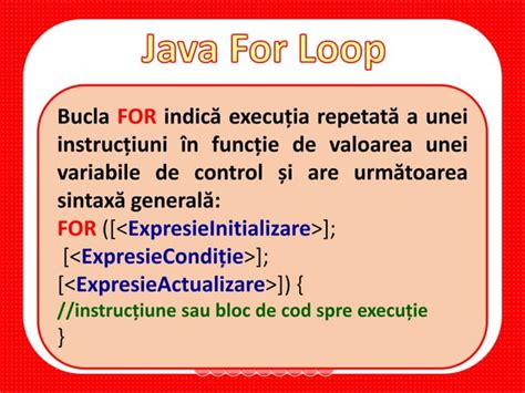 Java For Loop Ppsx