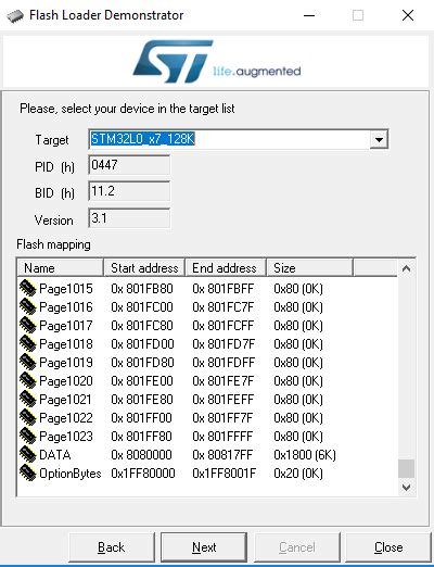 STM Flash Loader Demonstrator Support For STM L