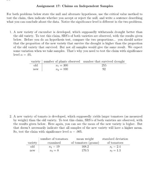 Solved For Both Problems Below State The Null And Alternate