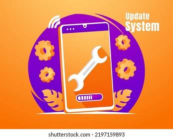 Update Smartphone System Wrench Symbol Stock Vector Royalty Free Shutterstock