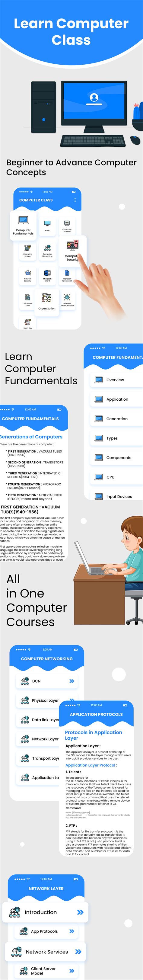 Learn Computer Course Offline Android Template By Elveeinfotech