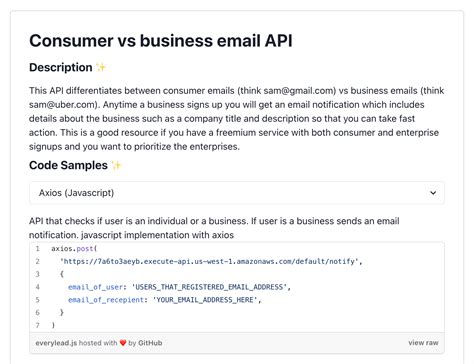 Consumer Vs Business Email Api