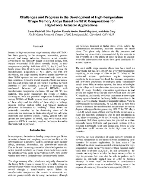 Pdf Challenges And Progress In The Development Of High Temperature
