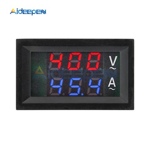 ac50 600v 디지털 전압계 전류계 듀얼 디스플레이 전압 전류계 검출기 미터 암페어 메트로 led 전기 기기 220v