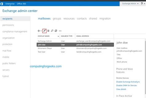 Configure Mailbox Quotas And Archives On Exchange Server ComputingForGeeks