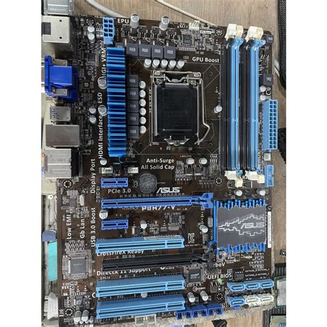 Asus 華碩 P8h77 V 1155 腳位 Z77 支援三代 Cpu 無擋板 晶片 升級換下 蝦皮購物