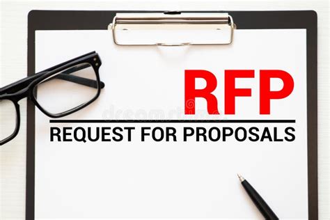 RFP Request For Proposal Written In Notebook Stock Image Image Of Submission Business