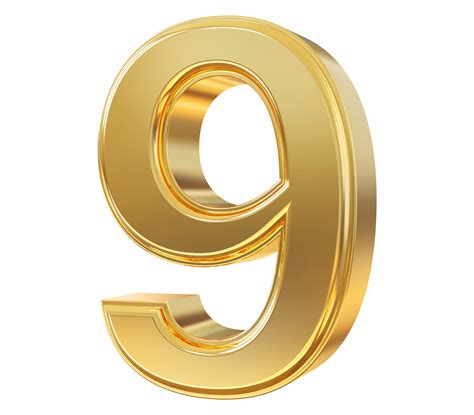 Golden Number 9 11287807 PNG