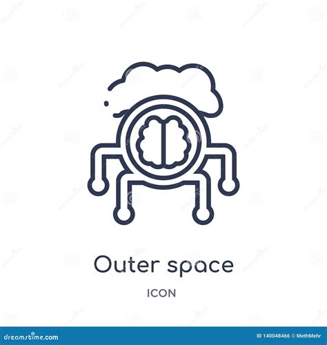 Linear Outer Space Icon From Artificial Intellegence And Future