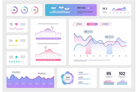 Infographic Dashboard Template Modern Ui Interface Admin Panel With