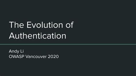 2020 08 The Evolution Of Authentication Pdf