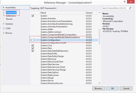 C Cannot Find Configurationmanager In Class Library Stack Overflow
