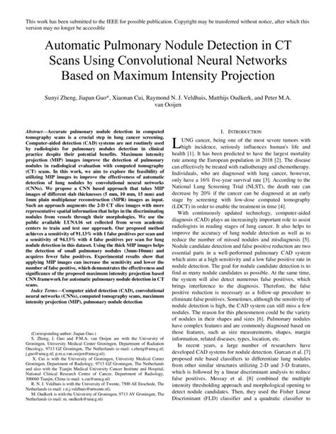 Automatic Pulmonary Nodule Detection In Ct Scans Using Convolutional