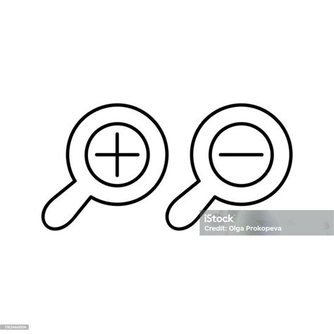 확대 및 축소 아이콘 돋보기 유리 아이콘 기호입니다 검색 아이콘입니다 그래픽 디자인 웹 사이트 Ui를위한 트렌디 한 플랫 스타일 Eps10 벡터 일러스트레이션 0명에 대한