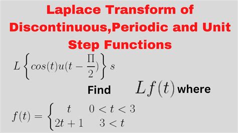 Lesson 60laplace Transform Of Discontinuous Periodic And Unit Step Functions Youtube