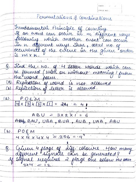 Permutations And Combinatios Pdf