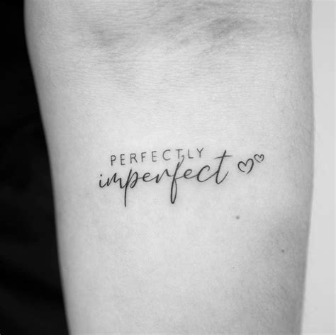 Perfectly Imperfect Lettering Tattoo Done On The