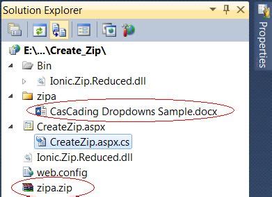 How To Create Zip In ASP Net Using C